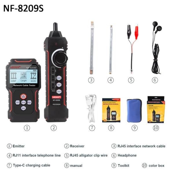 Jual Noyafa Nf 8209s Lan Tester Poe Wire Tracker Display Upgrade Dr Nf ...