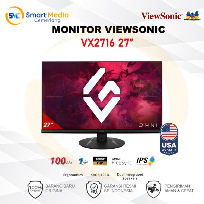 Promo Monitor LED Gaming ViewSonic VX2716 27" IPS 100Hz 1ms FHD Speakers Cicil 0% 3x - Kota ...
