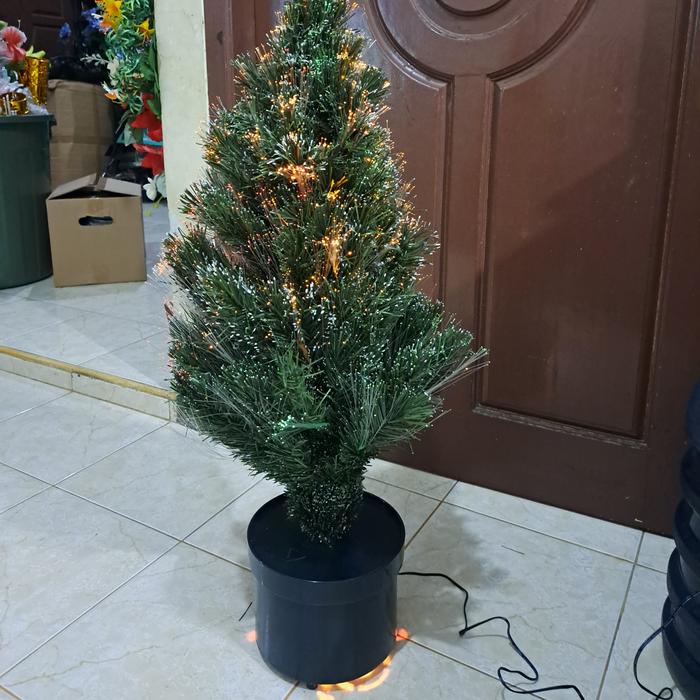 Jual pohon natal optik/nyala tinggi 90cm sudah berikut pot - Kota ...