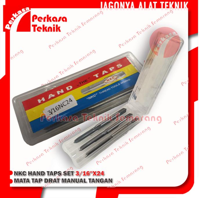 Jual NKC HAND TAPS SET 3/16"X24 MATA TAP DRAT MANUAL TANGAN - Kota ...