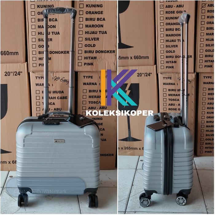 Jual Tas Koper Kabin Pilot Polo Twin Fiber Hitam ukuran 18 inch roda 4 ...