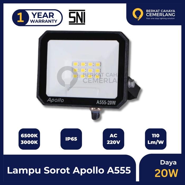 Jual Lampu Sorot LED APOLLO A555 20W 30W 50W 100W 200W Flood Light ...