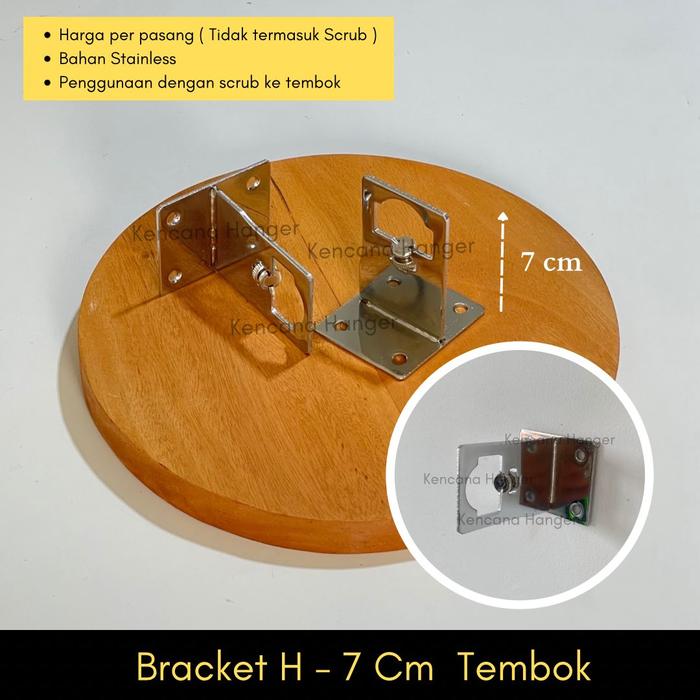 Jual Daun Bracket Tembok Multifungsi H7 Pipa Kotak dan Bulat per PCS ...
