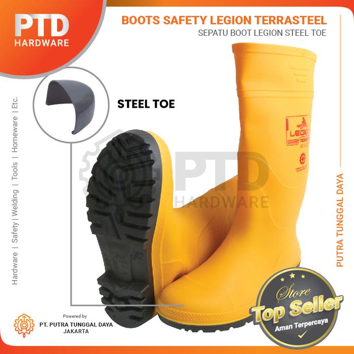 Jual Sepatu Boot Rubber Safety Legion Terrasteel Steel Toe Proyek - 43 ...