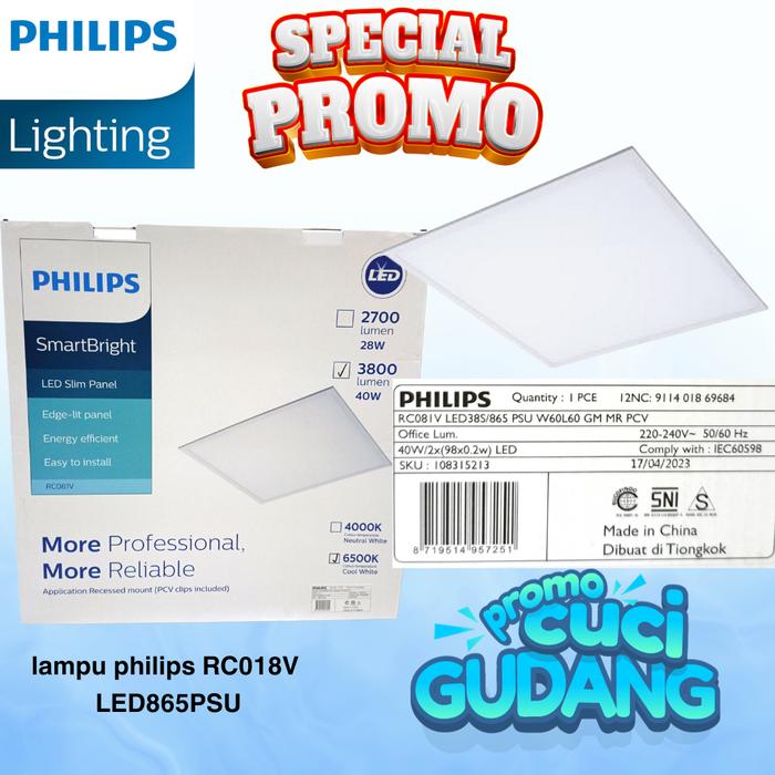 Jual PHILIPS RC081V LED38S 40W W60L60 - LED Panel - 6500K - Kota Medan - Berkah inti store ...