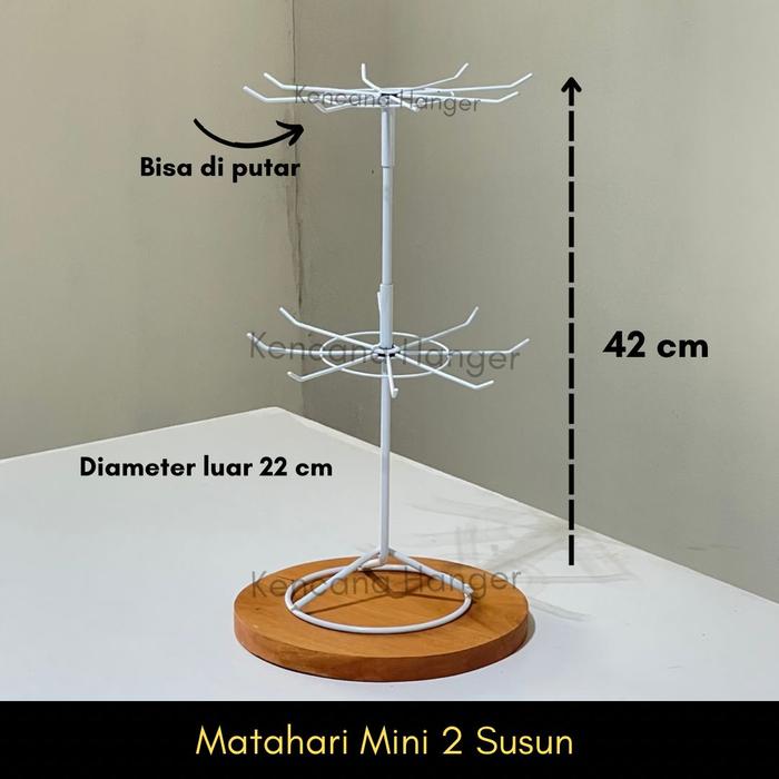 Jual Rak Display Putar Matahari 2 Susun Gantungan Aksesoris Display ...