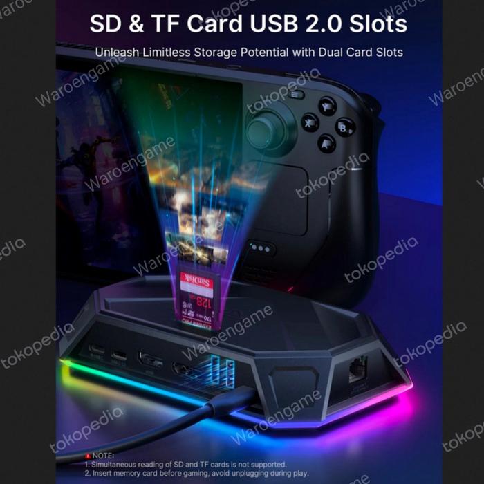Jual Jsaux 12 In 1 Rgb Docking Station Rog Ally Steam Deck Ayaneo Dock ...