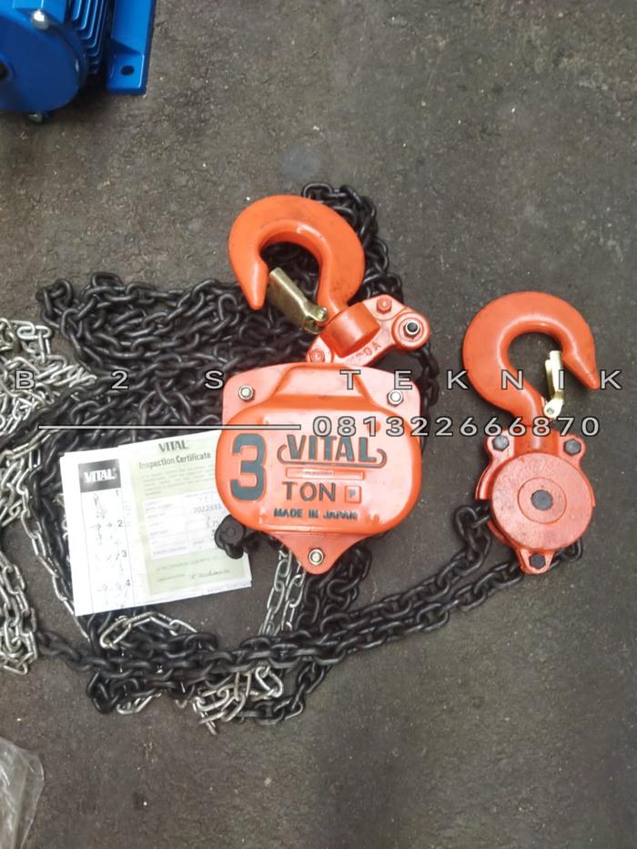 Jual Chain block vital 3 ton x 5 meter katrol manual original japan ...