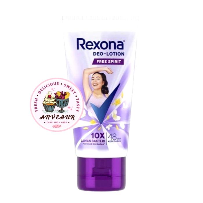 Jual BARU REXONA DEO LOTION TUBE WOMEN FREE SPIRIT 45GR DEODORANT ...