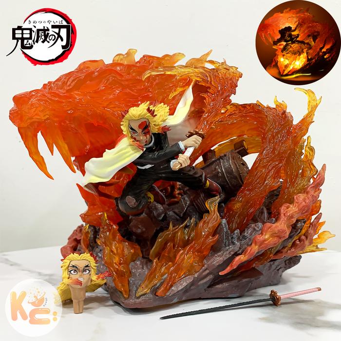 Promo Action Figure LED Rengoku Kyojuro Kimetsu No Yaiba Mugen Train ...