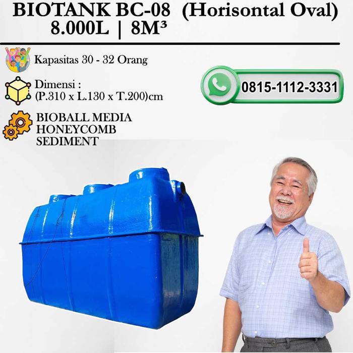 Jual Septictank Biotank Biotech Kapasitas 8000 Ltr 8m3 / Biofil Biotank ...