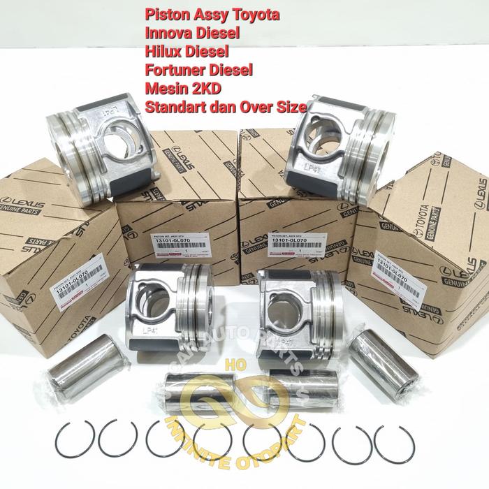 Jual PISTON ASSY SET TOYOTA INNOVA DIESEL INOVA HILUX FORTUNER DIESEL ...