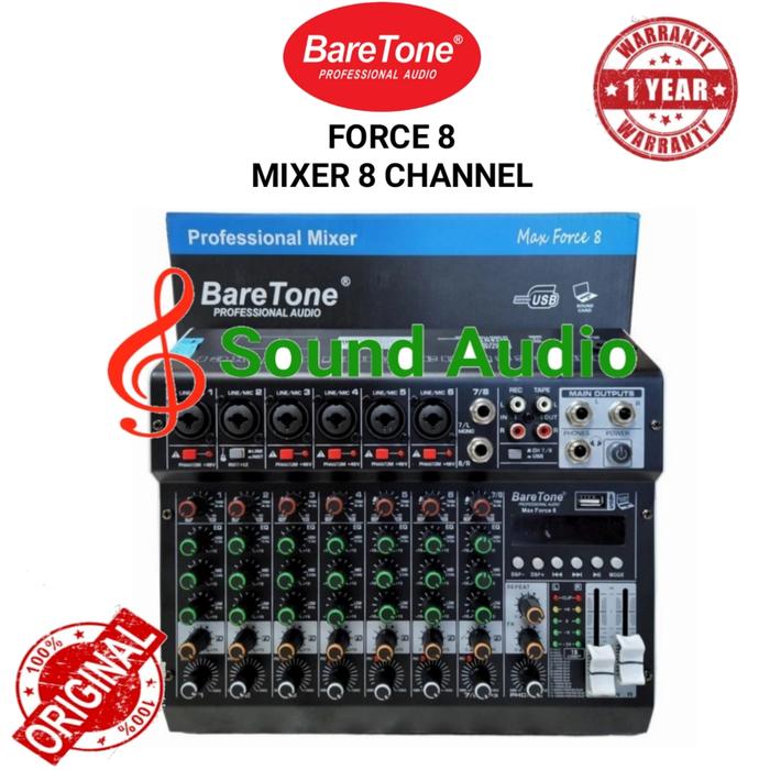 Jual mixer 8 channel baretone force 8 barang dijamin original - Jakarta Barat - sound audio 01 ...
