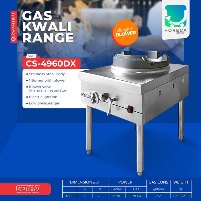 Jual GETRA Gas Kwali Range with Blower CS-4960DX / CS 4960DX / CS 4960 DX - Jakarta Barat ...