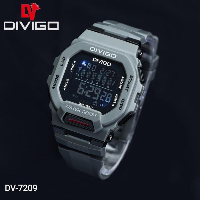 Jual Jam Tangan Pria Digital DIVIGO DV-7209 Original Water Resist 3 ATM ...