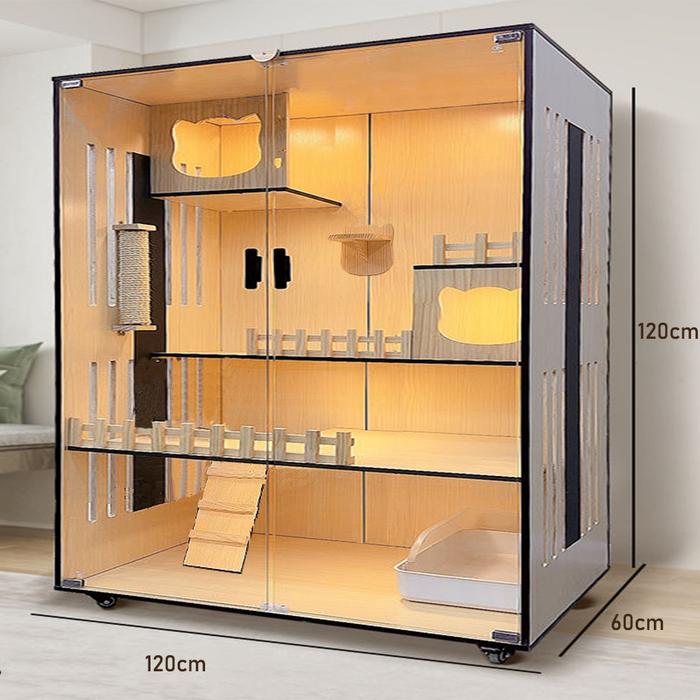 Promo Villa kucing kayu solid/rumah kucing /kandang kucing indoor ...