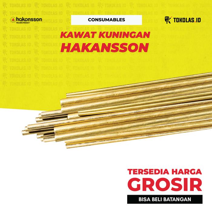 Jual Kawat Las Kuningan 3.0mm Batangan (Germany) Hakansson Copper Rod ...