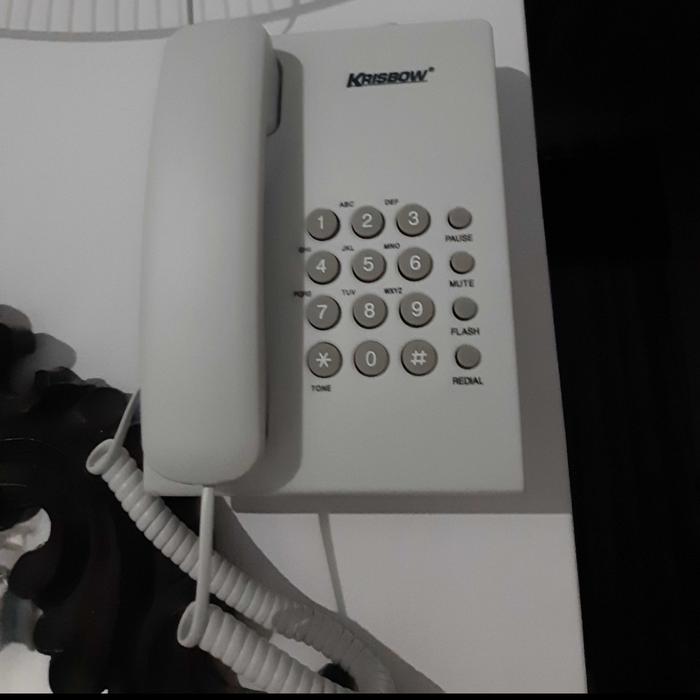 Jual Telepon Analog Krisbow Telephone Rumah Basic Skh-304 - Putih ...