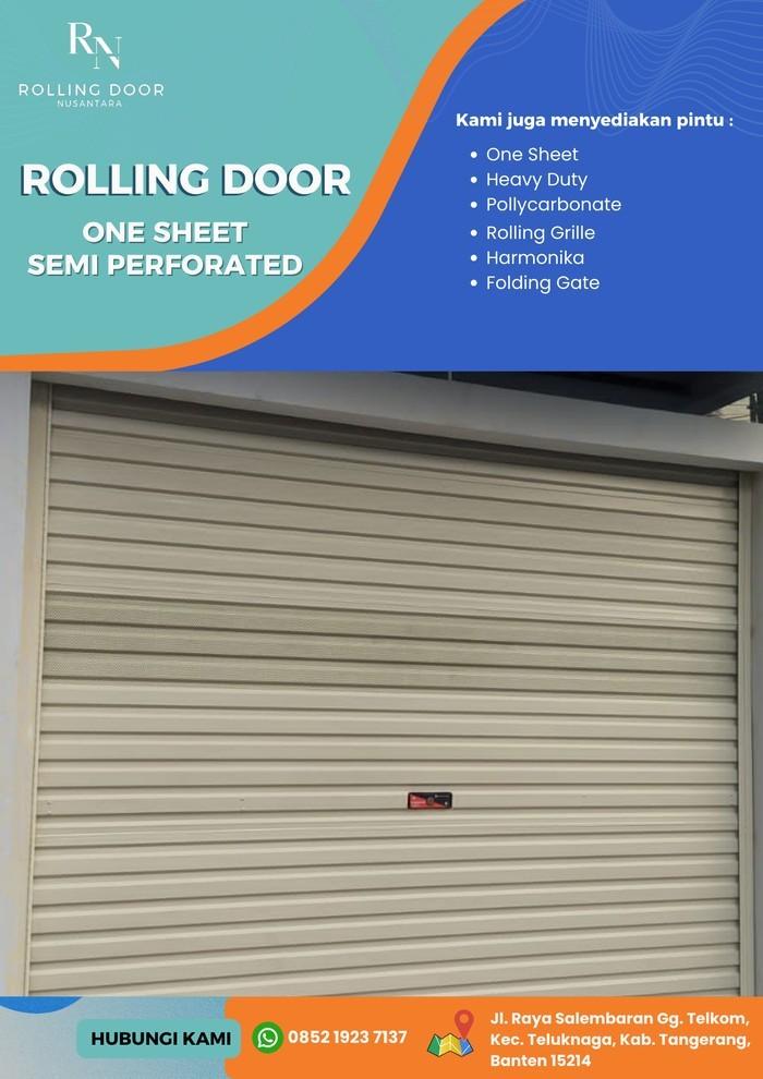 Jual Rolling door one sheet semi perforated untuk toko atau ruko ...