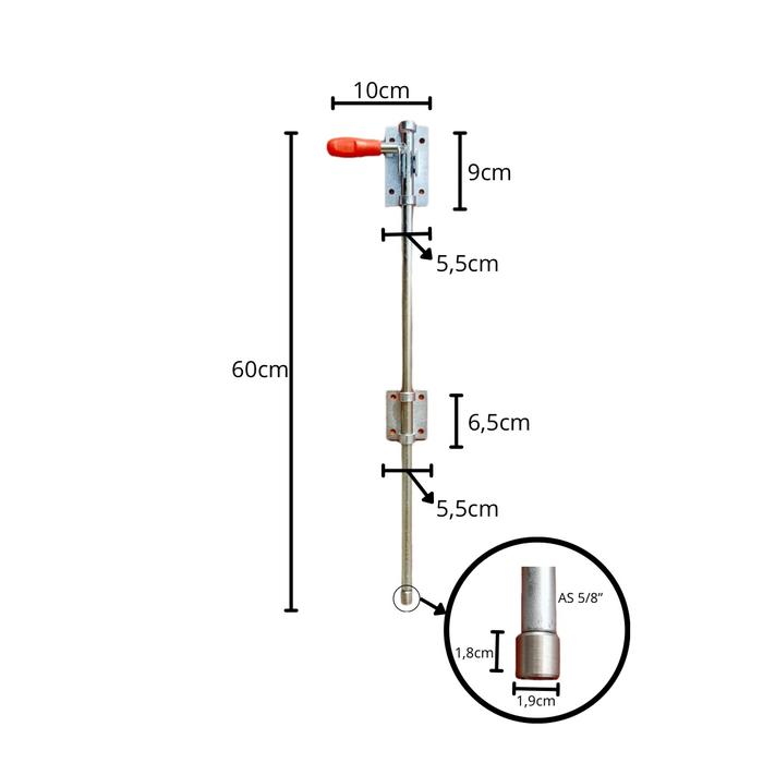 Jual GRENDEL RED PINTU LIPAT BESI GARASI - 60cm - Kota Medan - RP Steel ...