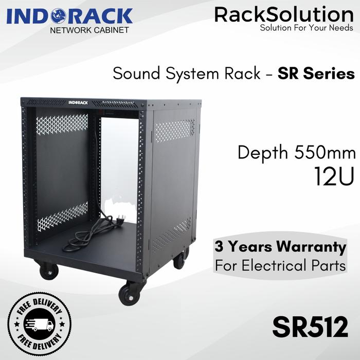 Jual SR512 Indorack Sound Rack 12U Depth 550mm Rak Audio Sound System ...