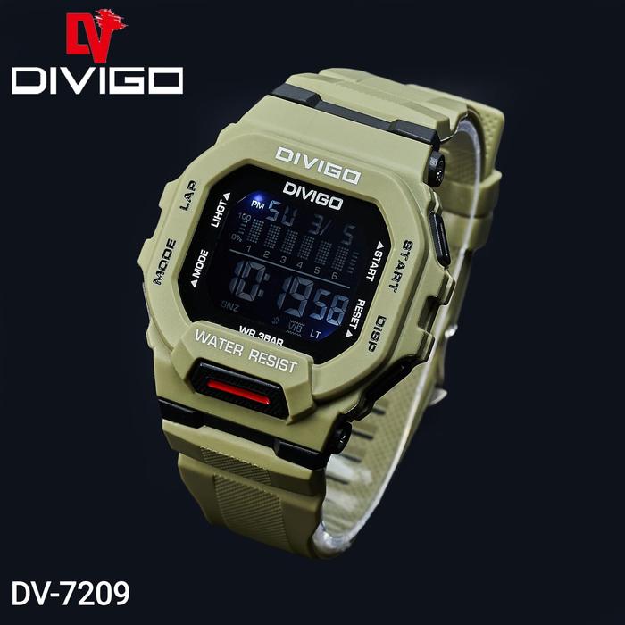 Jual Jam Tangan Pria Digital DIVIGO DV-7209 Original Water Resist 3 ATM ...