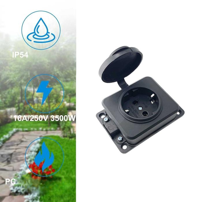 Jual Stop Kontak Terminal Waterproof IP54 Outdoor Colokan Listrik Anti ...