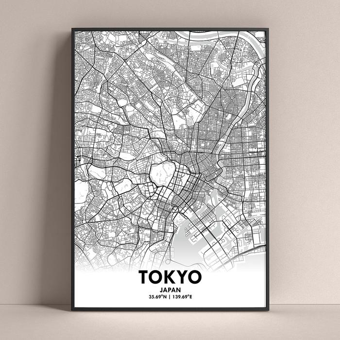 Jual Mecca Mekah City Map Peta Kota 30x40 Hiasan Dinding Wall Decor ...
