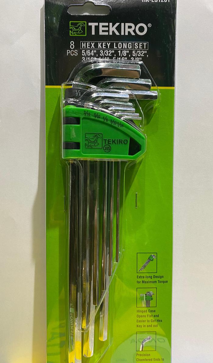 Jual TEKIRO HEX KEY 5/64-3/8 INCH/Kunci L Tekiro Set Panjang 8 Pcs ...
