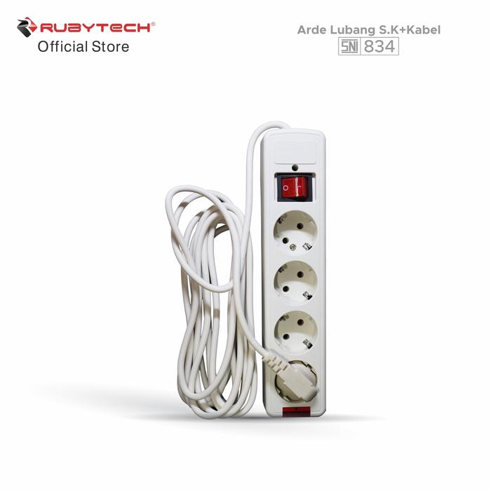 Jual STOP KONTAK 4LUBANG +KABEL 5 METER RUBYTECH - Kab. Malang - Rubytech Official Store | Tokopedia