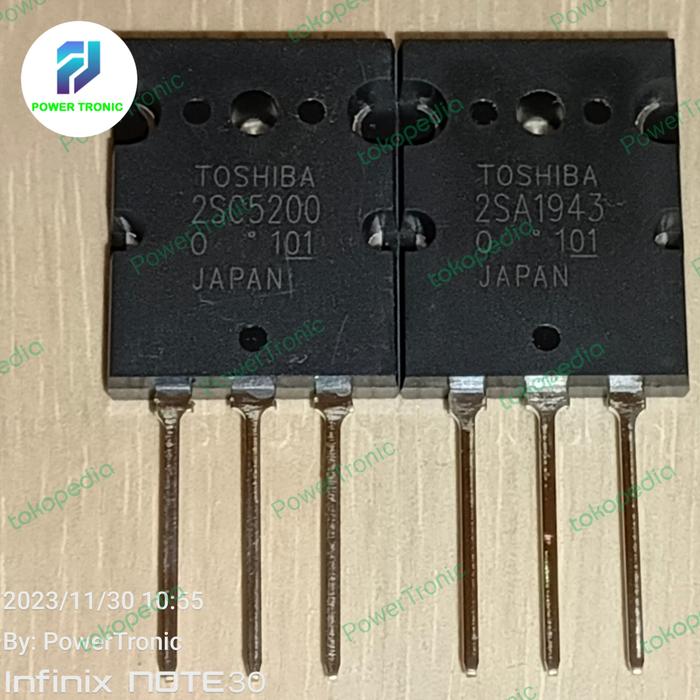 Jual Toshiba 2SC5200 2SA1943 JAPAN Amplifier Transistor Set Ori C5200 A1943 - Kab. Bogor ...