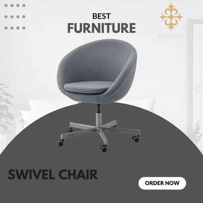 Jual KURSI PUTAR BULAT KANTOR KURSI BELAJAR SANDARAN EMPUK MEWAH KOKOH ...