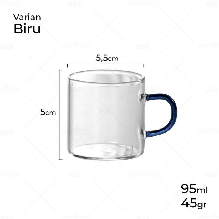 Jual Borosilicate Mini Tea Cup 100ml Cangkir Gelas Teh Kecil Kaca ...