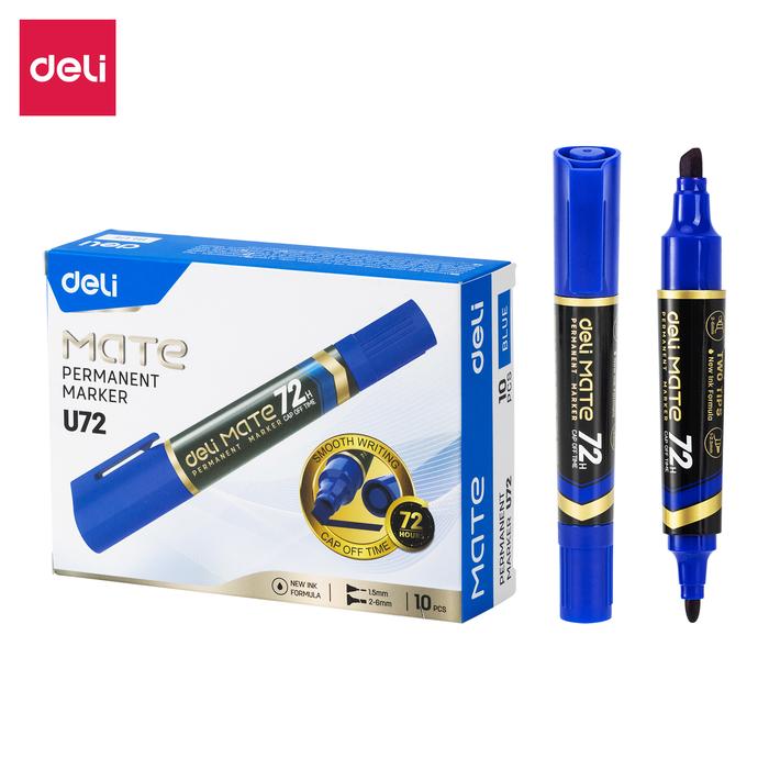 Jual Deli Spidol Permanen Papan Tulis Permanent Marker Dual Tip EU72 ...