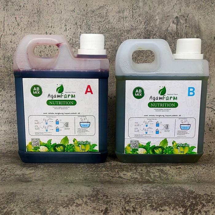 Jual Nutrisi hidroponik Ab mix sayuran daun Cair 1 Liter - Kota Depok ...