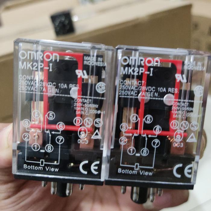 Jual Relay Omron MK2P-I Coil 8 Pin Kaki 220V 24DC 12VDC Socket PF083A-E - Jakarta Barat ...