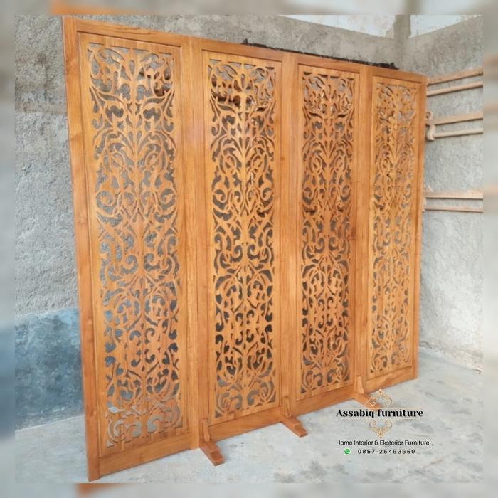 Jual sketsel partisi ruangan kayu jati - Penyekat ruangan kayu jati ...