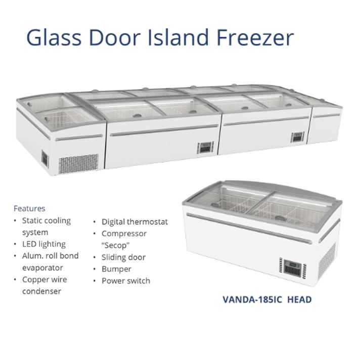 Jual Gea VANDA-185IC HEAD Glass Door Island Freezer Freezer U ...