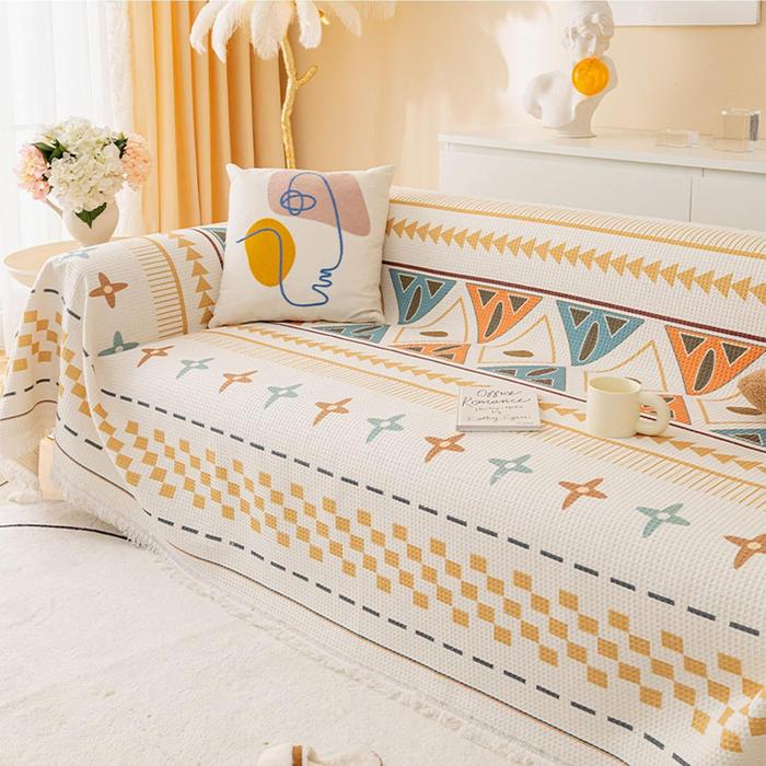 Jual Blanket Tassel Sofa Cover 130 - 180 Cm / Selimut Permadani Rajut ...