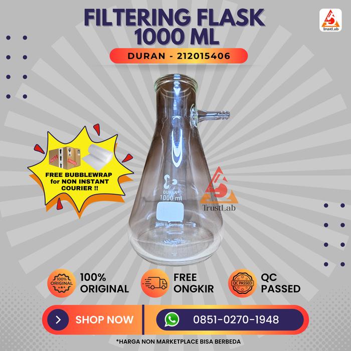 Jual Filtering Flask 1000 ml Duran | Filter Flask 1L Duran - Kab ...