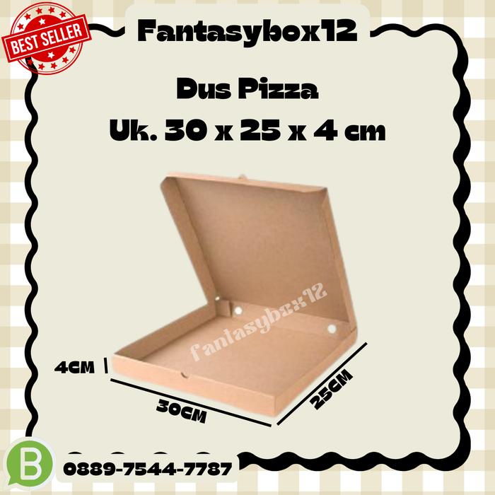 Jual Kardus/Dus/Packaging Box Pizza diecut Ukuran 30x25x4 Cm Polos Baru ...