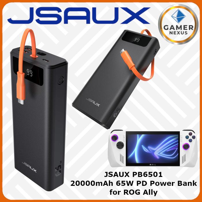 Jual JSAUX PB6501 ROG Ally Power Bank 20000mAh 65W PD Portable Charger ...