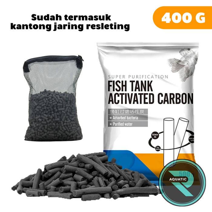 Jual karbon aktif stik filter air plus kantong jaring 400g - Kab ...