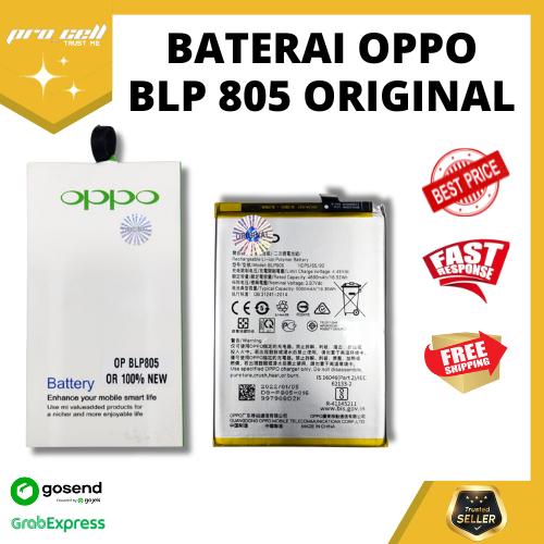 Jual BATERAI OPPO A53 A33 2020 A54 A16 A93 5G A32 BLP 805 ORIGINAL 100% ...