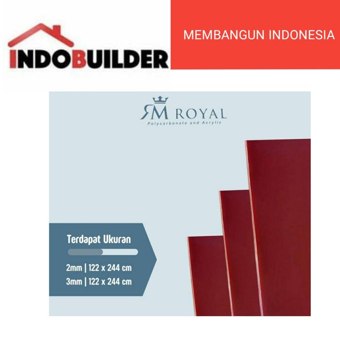 Jual AKRILIK MERAH MIKA ROYAL TEBAL 2 MM DIMENSI 1.2 X 2.4 METER LMBAR ...