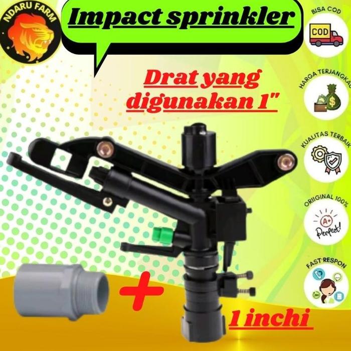 Jual SEDIA Sprinkler Sprinkle Air Impact Rain Gun Drat 1 Inch Jarak ...