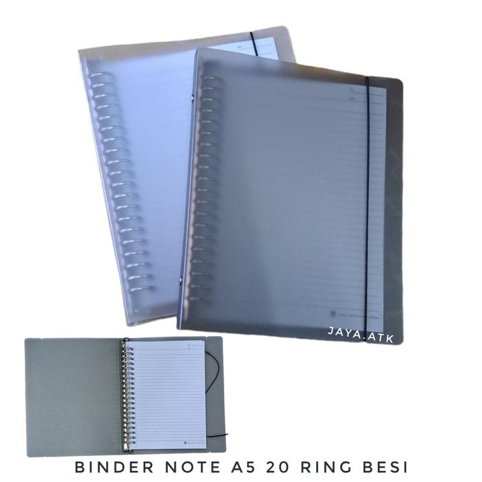 Jual BINDER NOTE MAP BUKU 20 RING A5 BESI LOOSE LEAF COVER TRANSPARAN ...