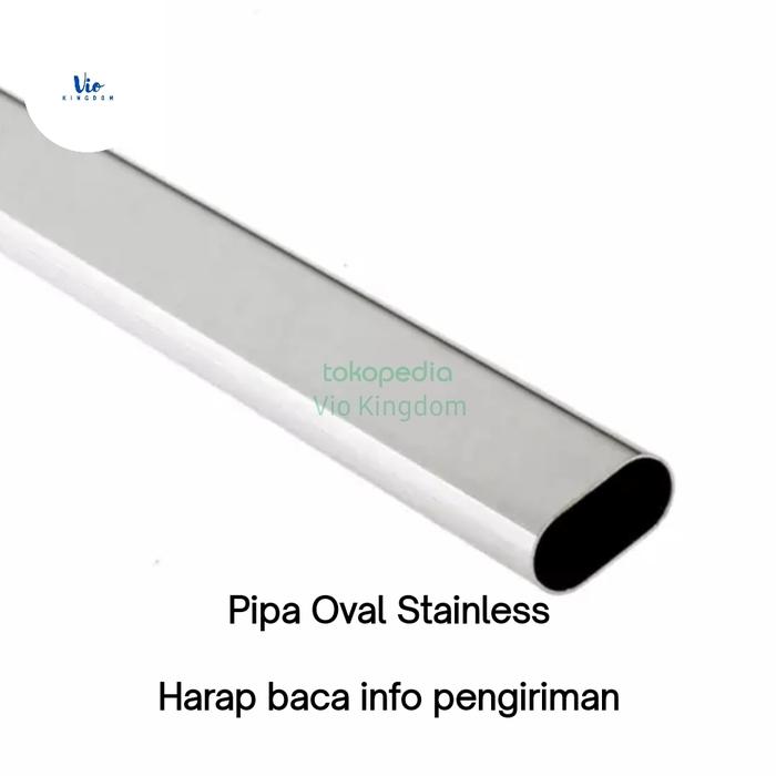 Jual Pipa Oval Stainless Steel Gantungan SS Hanger Lemari Baju 3 M ...