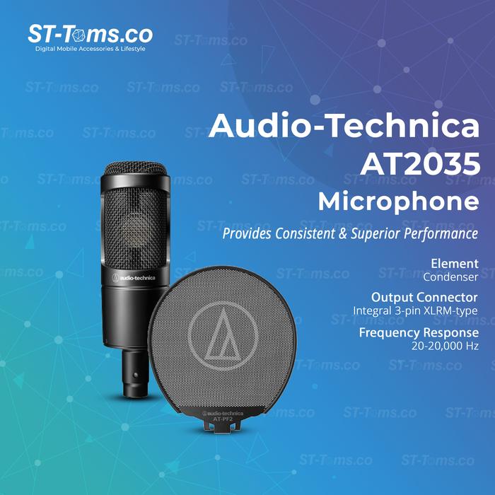 Jual Audio Technica AT2035 / AT 2035 Cardioid Condenser Microphone ...