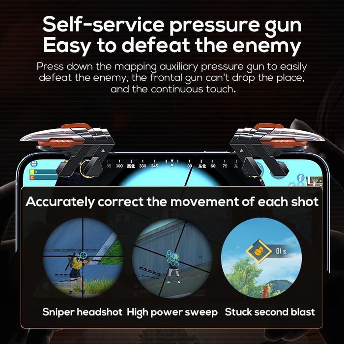 Jual Memo Ak06 Auto Pulse Shooting Contoller Gaming Trigger 4 Button Di Seller Zenin ...